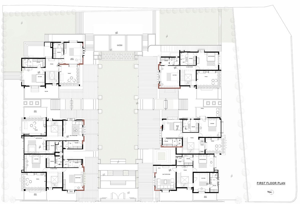 Chitrakut - An Extended Family Cluster- Faliyu | AANGAN Architects ...